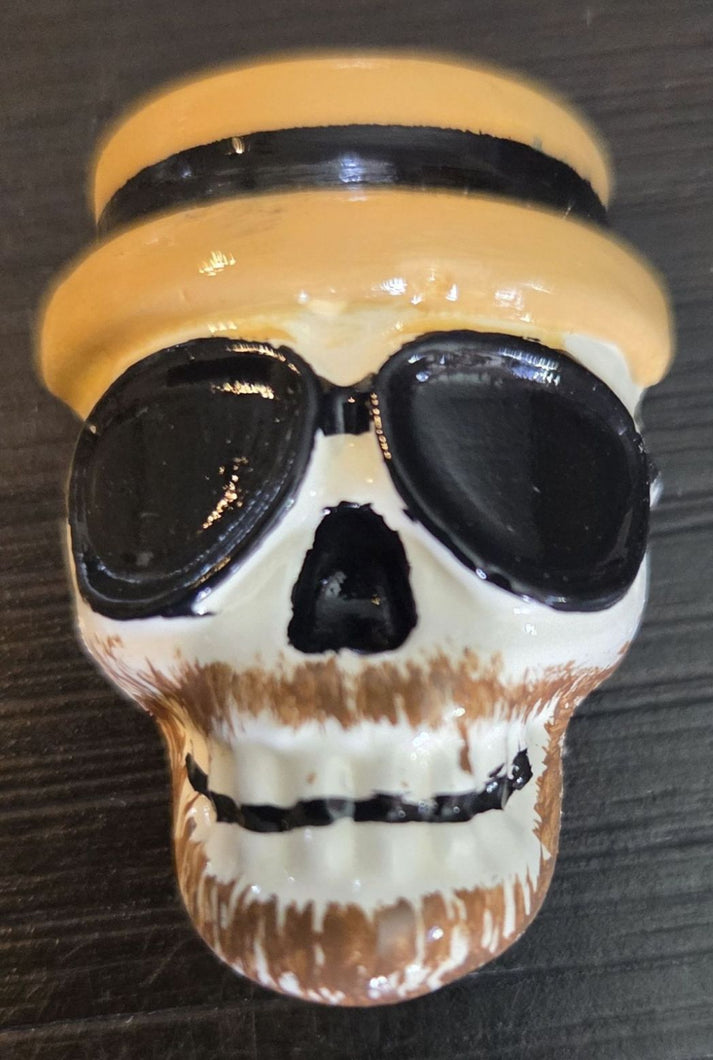 Tan Hat skull with beard – Something Different Designs LLC
